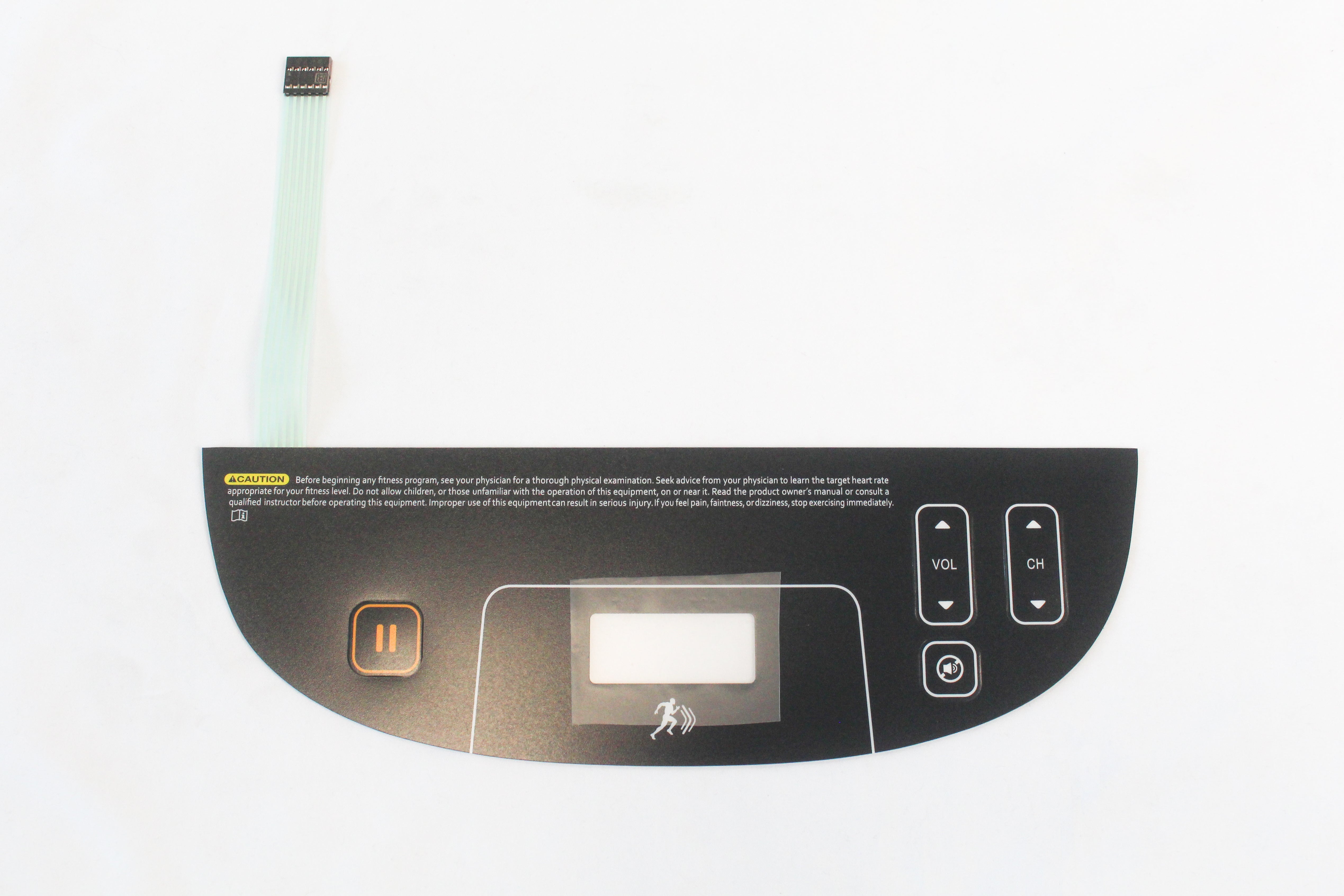 Precor P80 Console, Bike Single Window KEYPAD OVERLAY